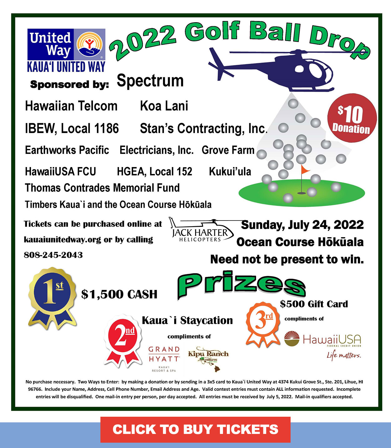 Golf Ball Drop 2022 - Kauai United Way